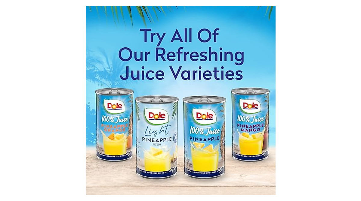 Dole 100% Pineapple Juice - No Added Sugar & Vitamin C