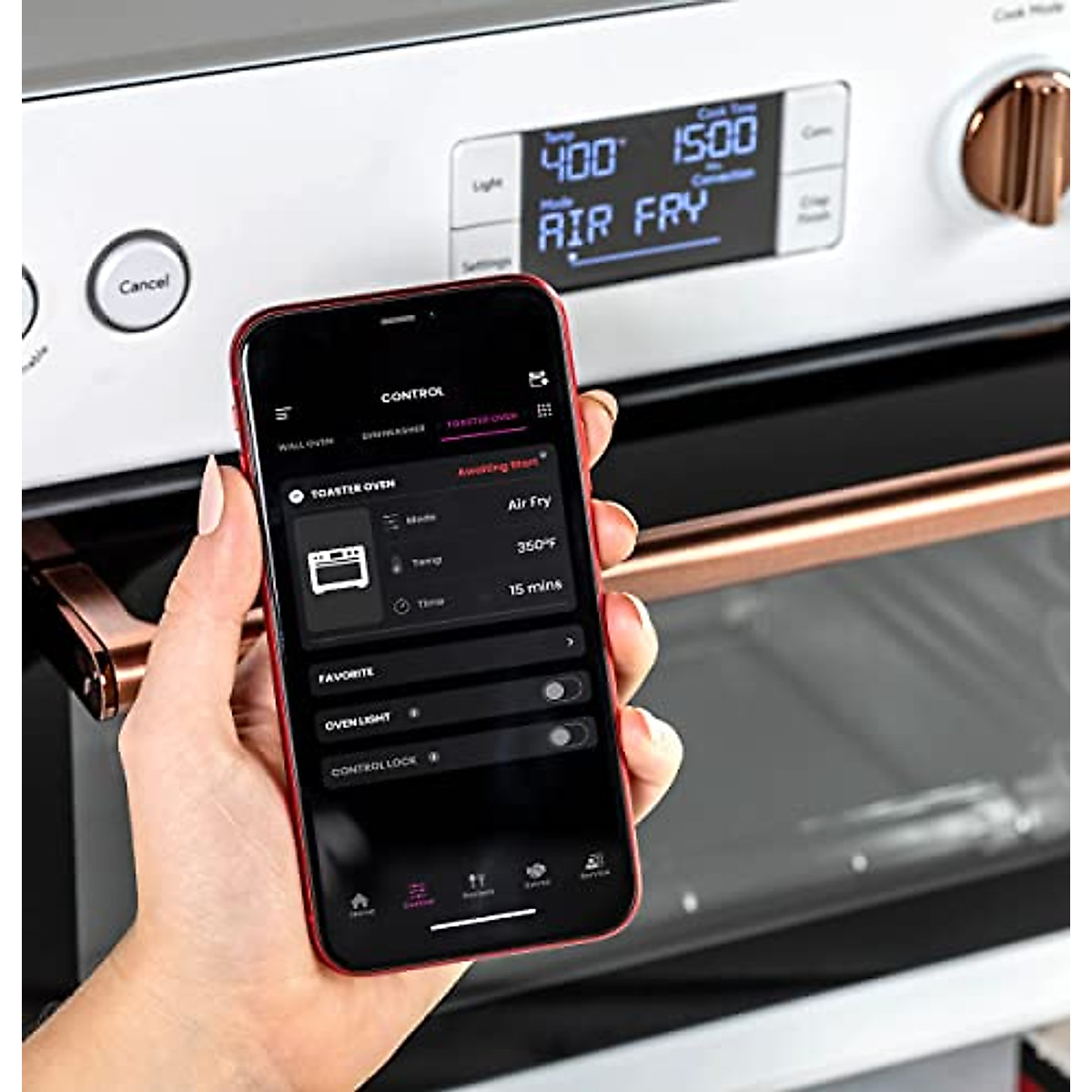 Cafe Couture Oven with Air Fry, 14 Cooking modes in 1 including Crisp Finish, Wifi, Matte White