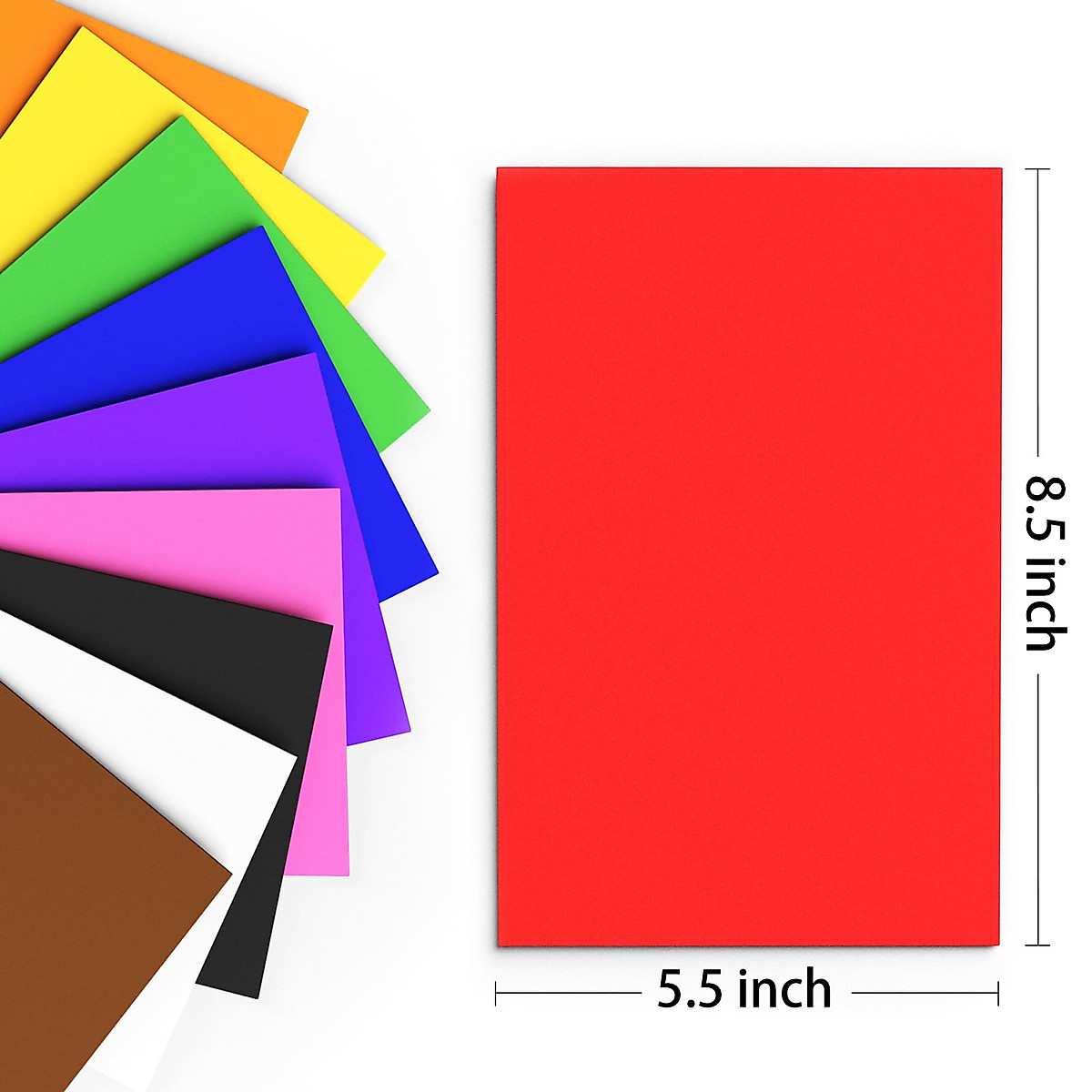 Do²ping Foam Sheets Crafts, 8.5x5.5 Inch 10 Colors Craft Foam Paper for Crafts Project Scrapbooking DIY Cosplay (10 Sheets)