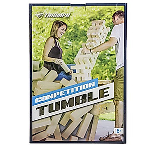Triumph Sports Triumph Giant Tumble Tower - Includes 51 Solid Wood Tumble Blocks and Carry Bag