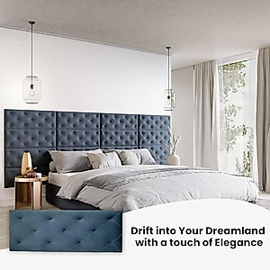 King Headboard Queen Size - Diamond Tufted Twin Headboard - Upholstered Queen Bed Wall Headboard Full- Peel & Stick Headboards Panels Queen Size - Diy headboard King Only- Wall Mounted Bed Headboard