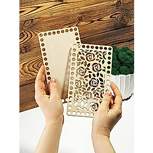 Premium Baltic birch plywood Rectangle Wooden Basket Bottoms and lids set, solid wooden base for DIY Crochet