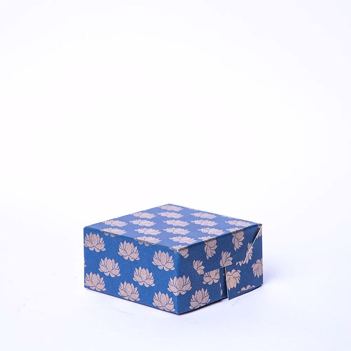 Lotus Printed Colorful Paper Sweet Boxes for Indian sweets, Cookies, Goodies, Mithai, Candy, Gift boxes Handmade Bulk Mithai box, Favor boxes for wedding, Pooja, 2.95x2.95x1.37 Inch (Pack of 8)