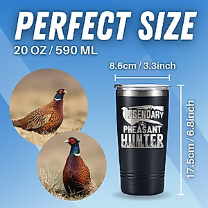 Onebttl Pheasant Hunting Gifts for Men, Tumbler Travel Coffee Mug, Stainless Steel Insulated with Lid 20oz/590ml