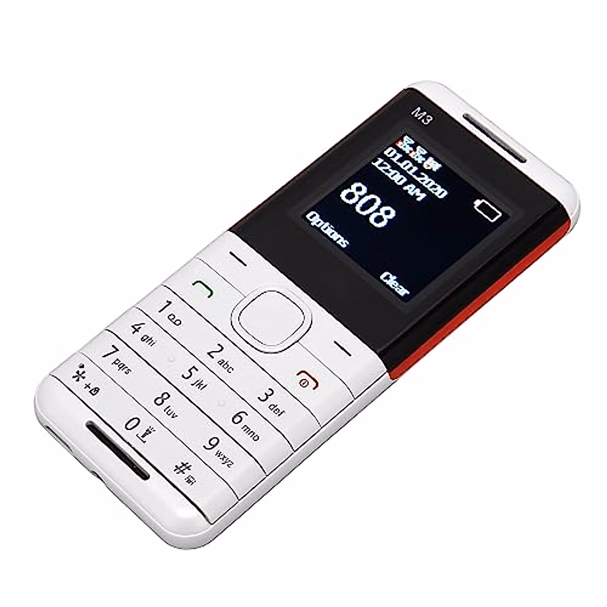 Unlocked Cell Phone for Seniors, 1000mAh Dual SIM Mobile Phone Big Button Cell Phone with Charging Cable and Lanyard, Mini Phone for Elderly Kids