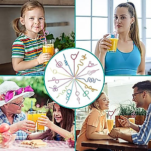 30 pcs Crazy Straws Silly Straws Plastic Straws Reusable Drinking Straws forClassroom Activities Valentines Day Gift Christmas Birthday Wedding Party Supplies