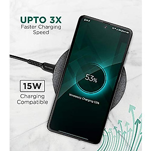Encased Wireless Charger Pad for Samsung Models (Quick Charge 3.0) Galaxy Note/ S10 / S20 Plus / S21 / S22 / S23 Ultra (Fast Charging Qi Enabled) Non-Slip, Case Compatible (Premium Metal Construction)