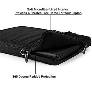 13-inch Laptop Sleeve Crossbody Bag for Acer Chromebook C202 C223 Flip C214 Spin 311 C720 11.6", Asus L210 L203MA (Black)