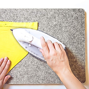 Ecoigy 17" x 13.5" Wool Ironing Pad, 1/2" Thick Wool Pressing Mat for Quilting, 100% New Zealand Wool Quilting Mat, Quilting Supplies and Notions, Best Ironing Mat with Sewing Supplies