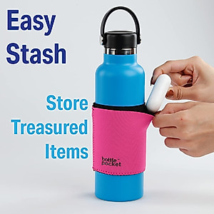 Bottle Pocket, Pocket for Bottle (Wide, Black & Gray)