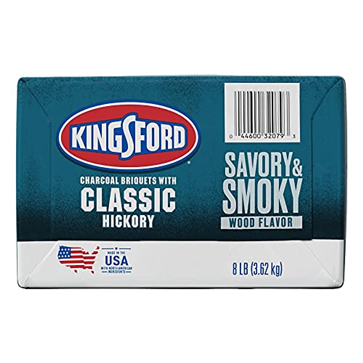 Kingsford 32079 Original Charcoal Briquettes with Hickory, 8 lb, Black