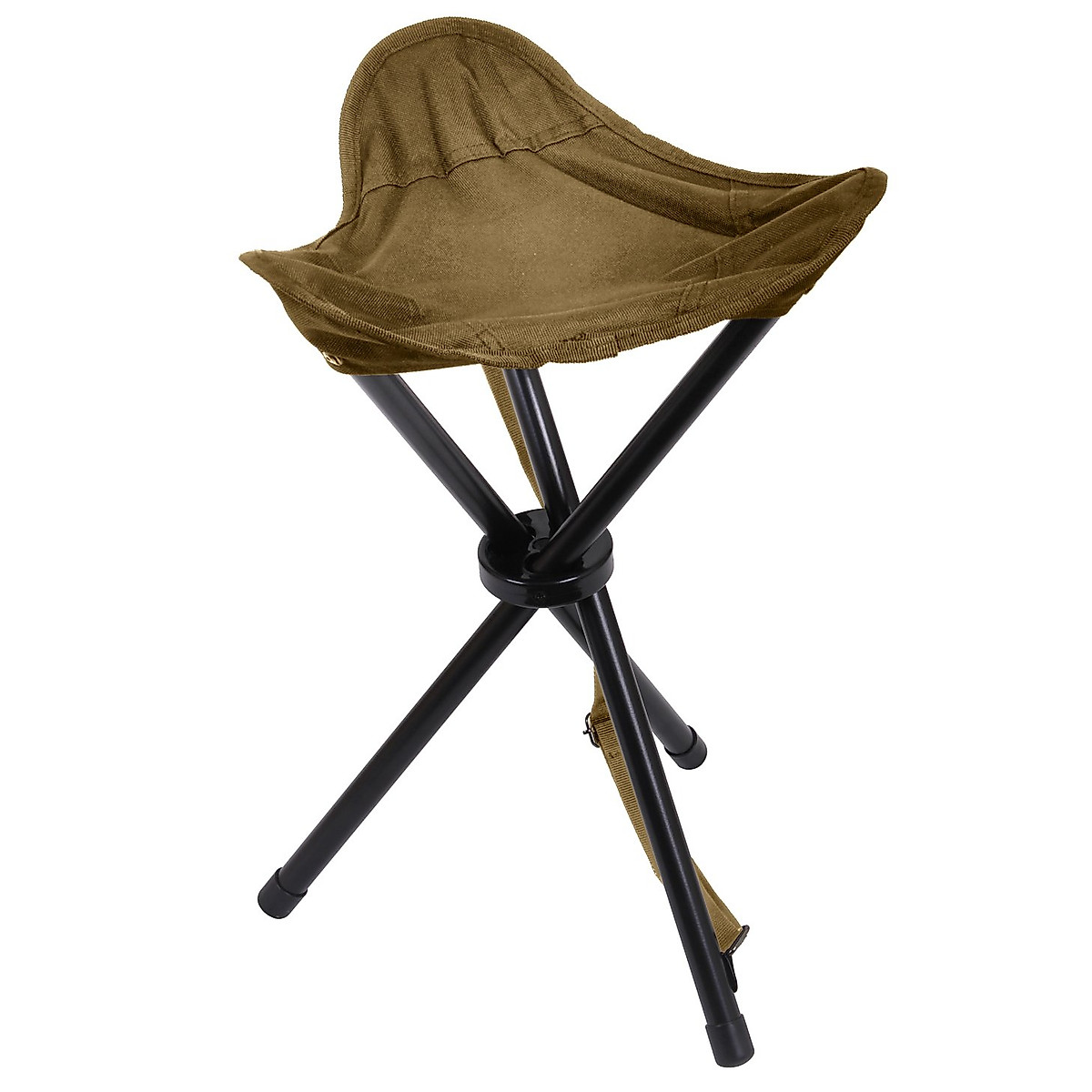 Rothco Collapsible Stool with Carry Strap, Coyote Brown