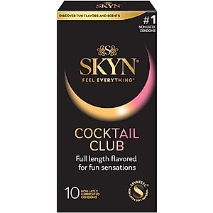 SKYN Cocktail Club Premium Flavored Condoms, 10 Count