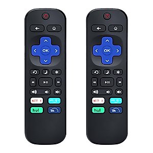 Replacement Remote Compatible for TCL Roku/Hisense Roku/Onn Roku/Insignia Roku/Element Roku/Westinghouse Roku TV【Not for Roku Stick】【Pack of 2】
