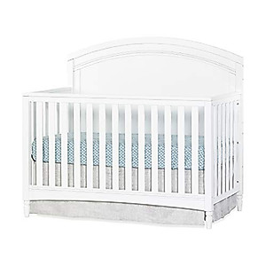 Child Craft Stella 4-in-1 Convertible Crib, Baby Crib Converts to Day Bed, Toddler Bed and Full Size Bed, 3 Adjustable Mattress Positions, Non-Toxic, Baby Safe Finish (Matte White)