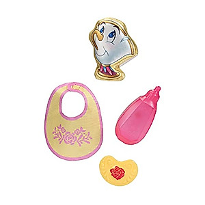 Disney Princess Belle Baby Doll Deluxe with Tiara, Carrier, Plush Friend, Pacifier, Bib & Baby Bottle [Amazon Exclusive]