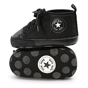 Tutoo Unisex Baby Boys Girls Star Sneaker Soft Anti-Slip Sole Newborn Infant First Walkers Cotton Shoes