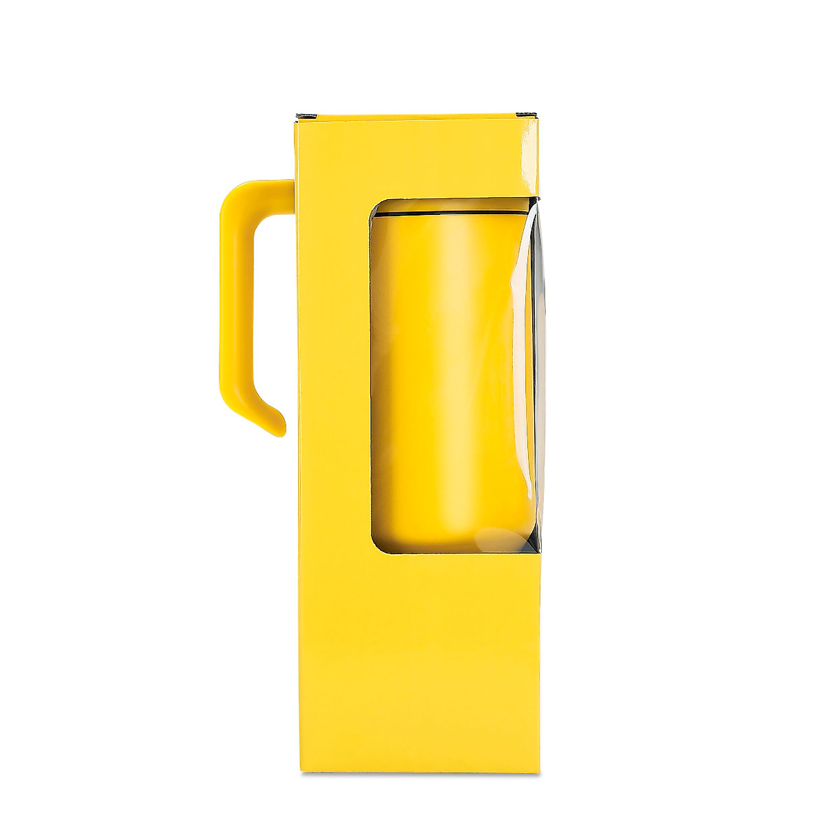 makerflo 40oz Yellow Powder Coated Tumbler Pack of 1 with Upgrade Handle Option, Includes a Sliding Splash, Leak Proof Lid, Ideal for Craft and Personalization (Laser Engraving, UV DTF, Epoxy, Vinyl)