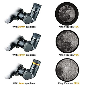 SpectrumOI 80mm Telescope for Kids 8-12 Telescope for Adults Astronomy Gifts - Premium EQ Refractor Telescope with Aspherical Eyepiece