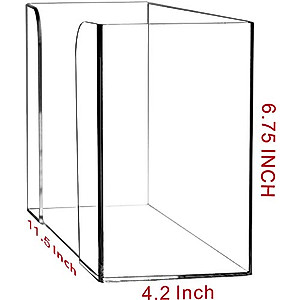 Cq acrylic Countertop Paper Towel Dispenser,Folded Paper Towel Holder,Clear Guest Towel Napkin Holder, Suitable for Z-fold, C-fold or Multi-Fold Paper Towels,Pack of 1