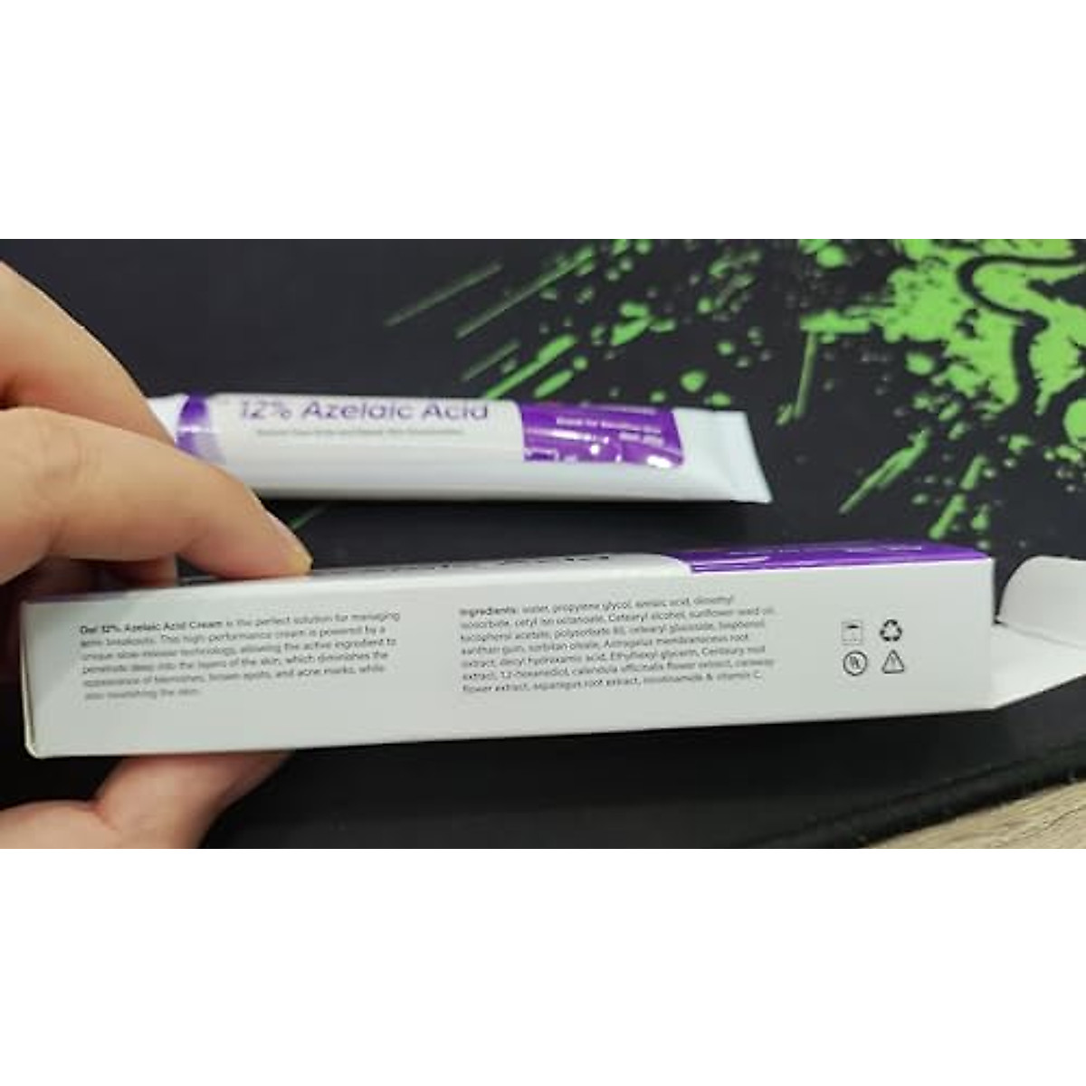 Azelaic Acid 12% Facial Serum,Skin Brightening Hyaluronic Acid and Niacinamide, Redness Relief, Fade and Repair Dark Spots