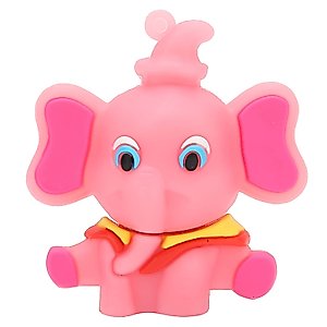 Kafuty-1 128GB Cute USB Flash Drive, Pink Elephant Cute Memory Stick Stitch Thumb Drive, Novelty Cartoon USB Jump Drive for Storage(128GB)