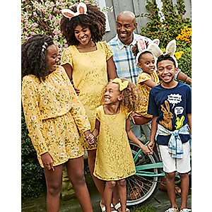 The Children's Place,Family Matching Dresses, Mommy and Me,Girls,Yellow Lace,12-18 Months