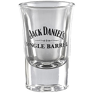 Jack Daniel's Licensed Barware Single Barrel Shot Glass, 1 oz, Clear