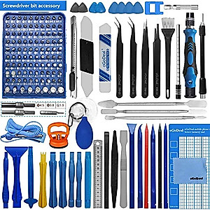 oGoDeal 155 in 1 Precision Screwdriver Set Professional Electronic Repair Tool Kit for Computer, Eyeglasses, iPhone, Laptop, PC, Tablet,PS3,PS4,Xbox,Macbook,Camera,Watch,Toy,Jewelers,Drone Blue