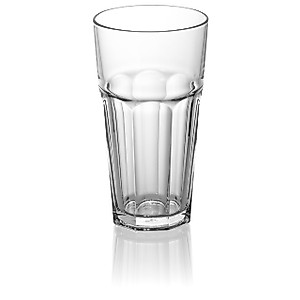 Red Co. Set of 4 Clear Glass 22 Fl Oz Drinking Highball Tumblers for Water, Juice, Beer, Cocktails