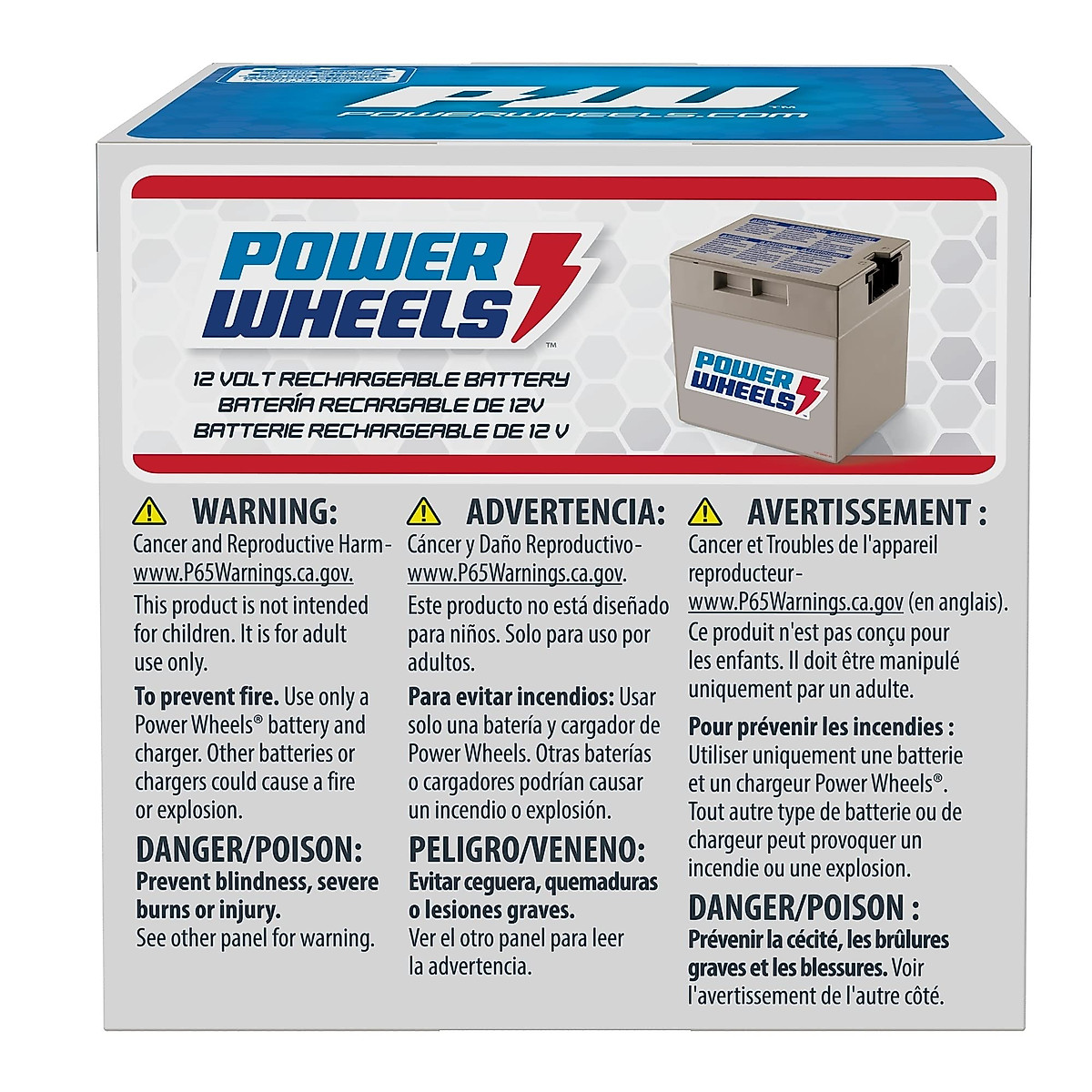 Power Wheels Fisher-Price Power Wheels 12-Volt Rechargeable Battery,replacement battery for Power Wheels ride-on vehicles