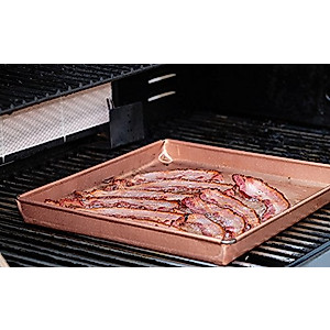 The Ove Glove BBQ & Oven Tray - Non-Stick, Reusable, and Easy to Clean Barbecue Grilling and Oven Accessory (Large, Copper)