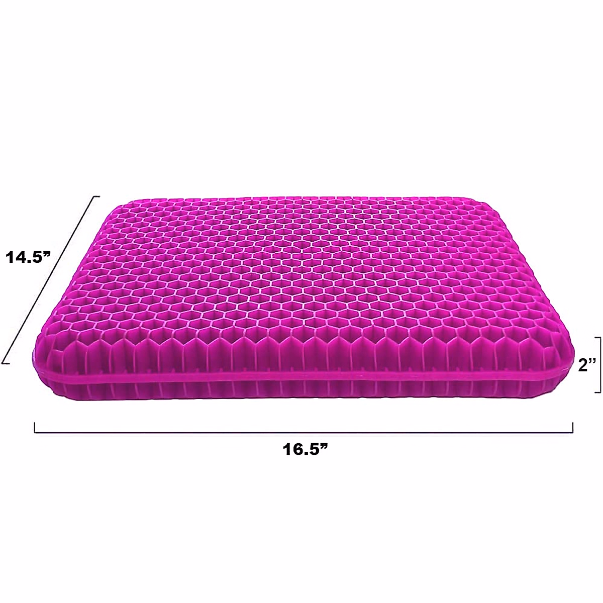 Sbriun Extra Thick Gel Seat Cushion Pillow - Enhanced Double Office Chair Car Egg Seat Cushion Pillow for Back, Coccyx & Tailbone Pain Relief Pad - Pressure Reducing Honeycomb Designed for Comfort