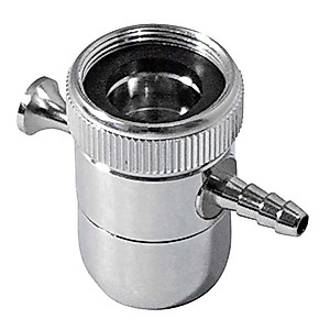 Avalon 2052-1 Faucet Aerator Water Filter Adapter with Diverter 1/8 Inch to 1/4 Inch Barb, Polished Chrome Finish, 1-Pack