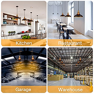 Pendant Lights, Industrial Pendant Light, Kitchen Pendant Light, Farmhouse Pendant Light, Pendant Lights Kitchen Island, Black Pendant Light, Black and Gold Pendant Light, Pendant Lighting, 1 Pack