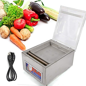 120W/800W Commercial Vacuum Sealer System Sealing Machine Fast 1~4pcs/min Storage Packing Digital Vacuum Packing Sealing Machine Kitchen Food Preservation Storage Food Chamber Packaging Machine Desktop (120W/DZ-260C)