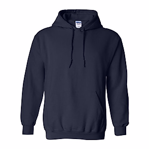 Gildan Blank Hoodie - Hooded Sweatshirt - Unisex Style 18500 Adult Pullover Navy