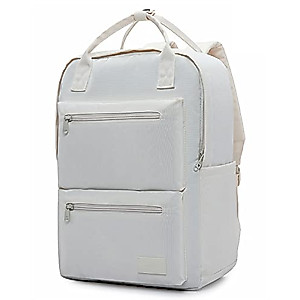 HotStyle DAYBREAK Casual Backpack, Stylish for School, Travel & College, Beige white