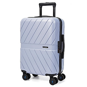 BAGSMART Carry On Luggage 22x14x9 Airline Approved, 20 Inch Lightweight Carry On Suitcase, Hard Shell Luggage with Spinner Wheels, 20 Inch Rolling Suitcases, Purple