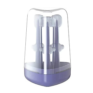 PandaEar 3 Pack Silicone Toddler Toothbrushes 0 to 18 Months, Baby Tongue Cleaner + U-Shaped ToothScrubber + First Toothbrush Teething, Gum Oral Cleaner