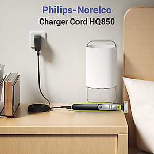 XXSZHY 8V HQ850 Shaver Charger Fit for Philips HQ850 Power Cord - Norelco One Blade QP2630 QP2530 Oneblade Razor Supply Adapter Replacement 3.3FT (8v 100ma)