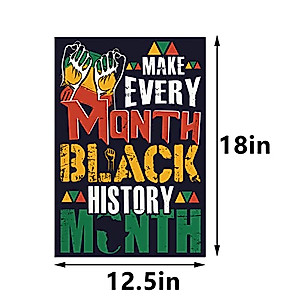 Black History Month Garden Flag 12.5x18'' Black History Month Decor African American Juneteenth Celebration Decoration and Supplies for Home