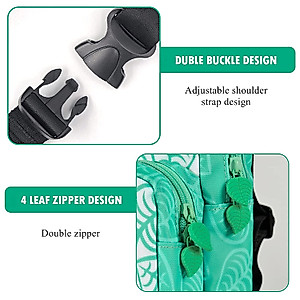 BTMETER Travel Bag for Nintendo Switch, Console, Joy-Con Grip & Dock, Leaf Crossing Case Nylon Water Resistant Portable Shoulder Crossbody Bag Backpack for iphone Switch Lite