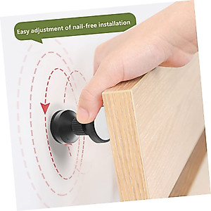 TOGEVAL 4pcs Furniture Fall Preventer Furniture Inflatable Pillows for Camping Stoppers for Frame Anti-Shake Tool Frame Adjustable Mattress Slide Stopper Plastic Black