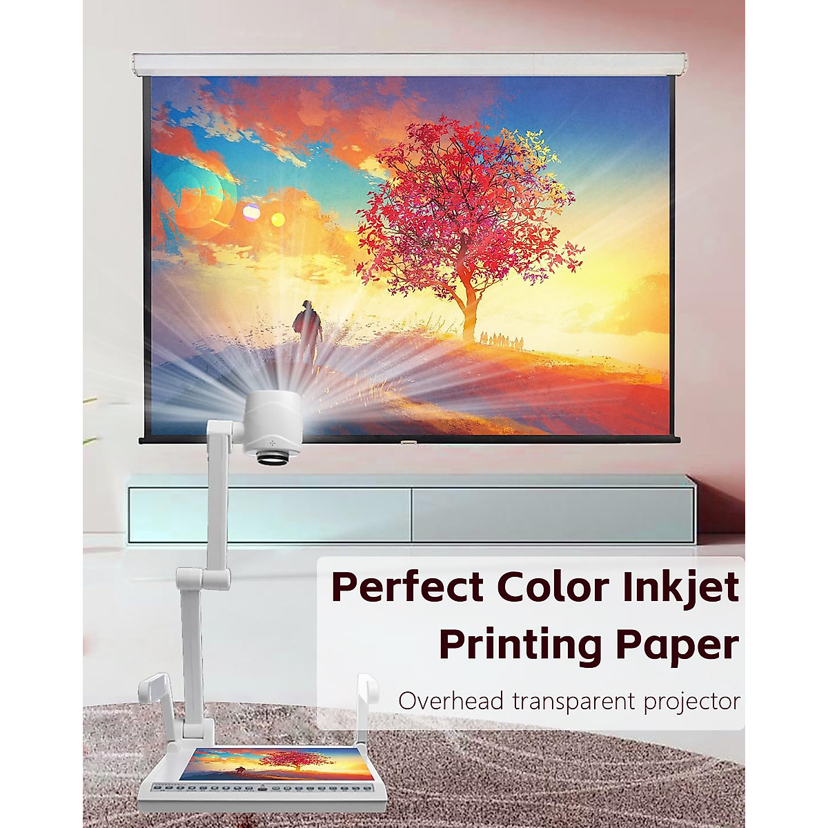 Transparency Film Paper Clear for Overhead Projector Transparencies and Inkjet Screen Prints 8.5 x 11,25sheets