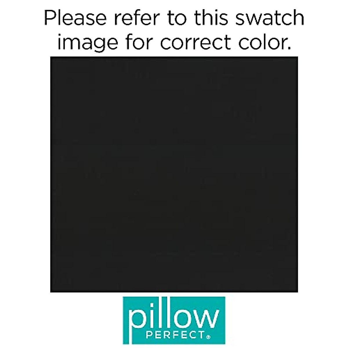 Pillow Perfect Fresco Solid Indoor/Outdoor Wicker Patio Seat Cushion Reversible, Weather and Fade Resistant, Round Corner - 19" x 19", Black, 2 Count