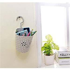 LAAT1pcs Storage Basket Plastic Hanging Shower Basket with Hook for Bathroom Shampoo Kitchen Shampoo Cosmetics Food Vegetable Hanging Organizer Holder