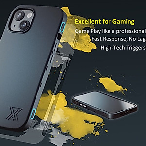 iPhone 13 Pro Mobile Gaming Triggers Controller Case and Gaming Glass (Screen Protector) for PURG/Sniper/Fortnitee/Call of Duty and other shooting games