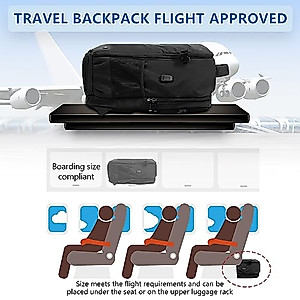 OSOCE Travel Backpack for Men Women Flight Approved Carry on Backpack with USB Charging Port, Waterproof Laptop Backpack Large Luggage Daypack Fits 17 Inch Laptop for Weekender Business Work Black