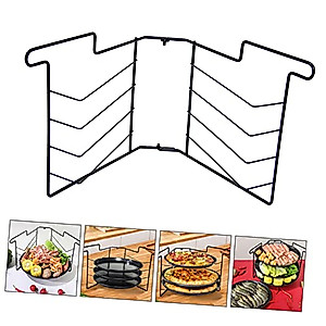Cabilock Roasting Pan Food Platter Tray Display Dish Display Stand Pizza Pan Rest Food Plate Rack Oven Rack for Baking Hot Pot Serving Rack Pizza Plate Dish Rack Iron Vegetable Cold Dish